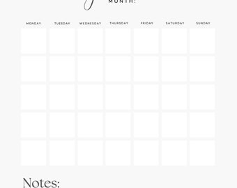 Printable Aesthetic Monthly Planner - Etsy