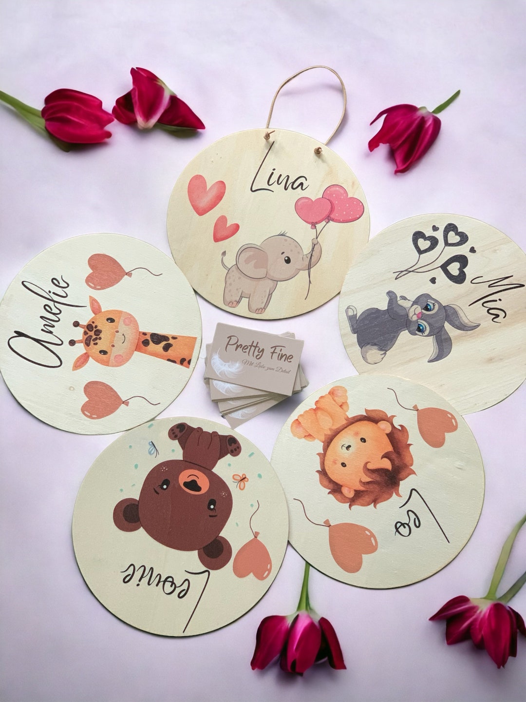 Personalized Door Sign With Name Children's Room Door Sign With Animal ...