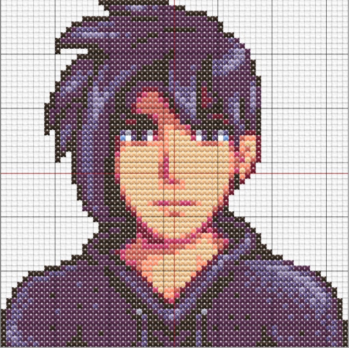 Sebastian's Portrait Stardew Valley Cross Stitch - Etsy