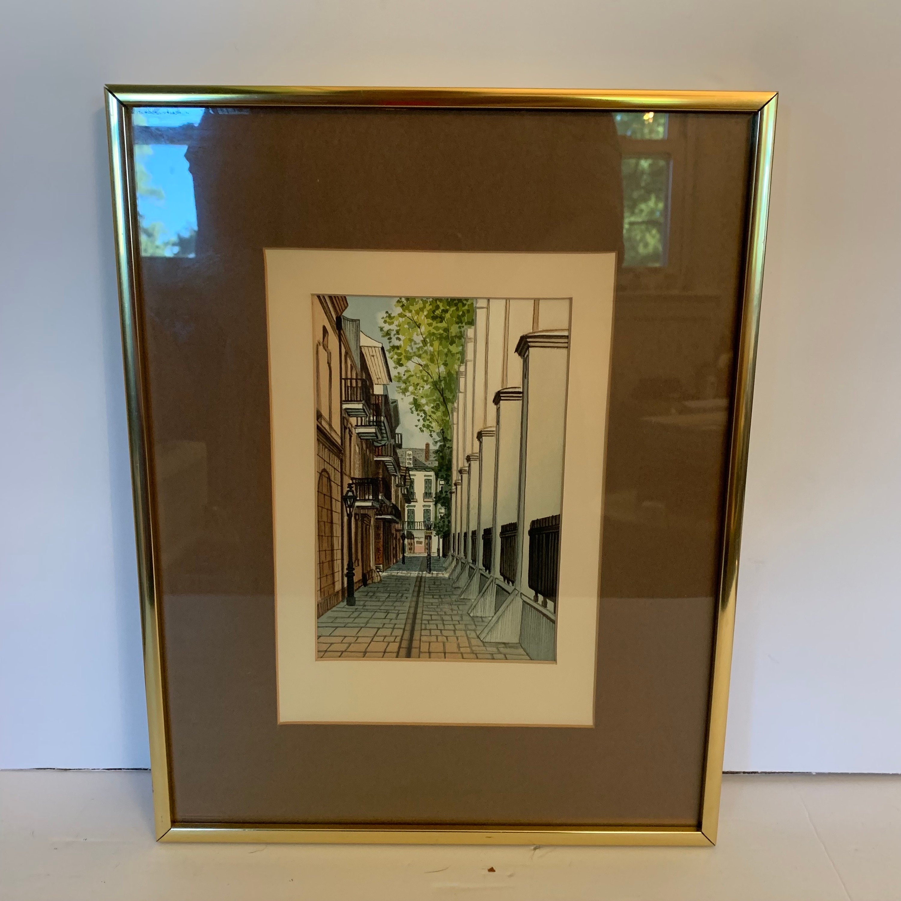 Gail Bryant 1980’s New Orleans Street Scene Wrought Iron Balconies ...