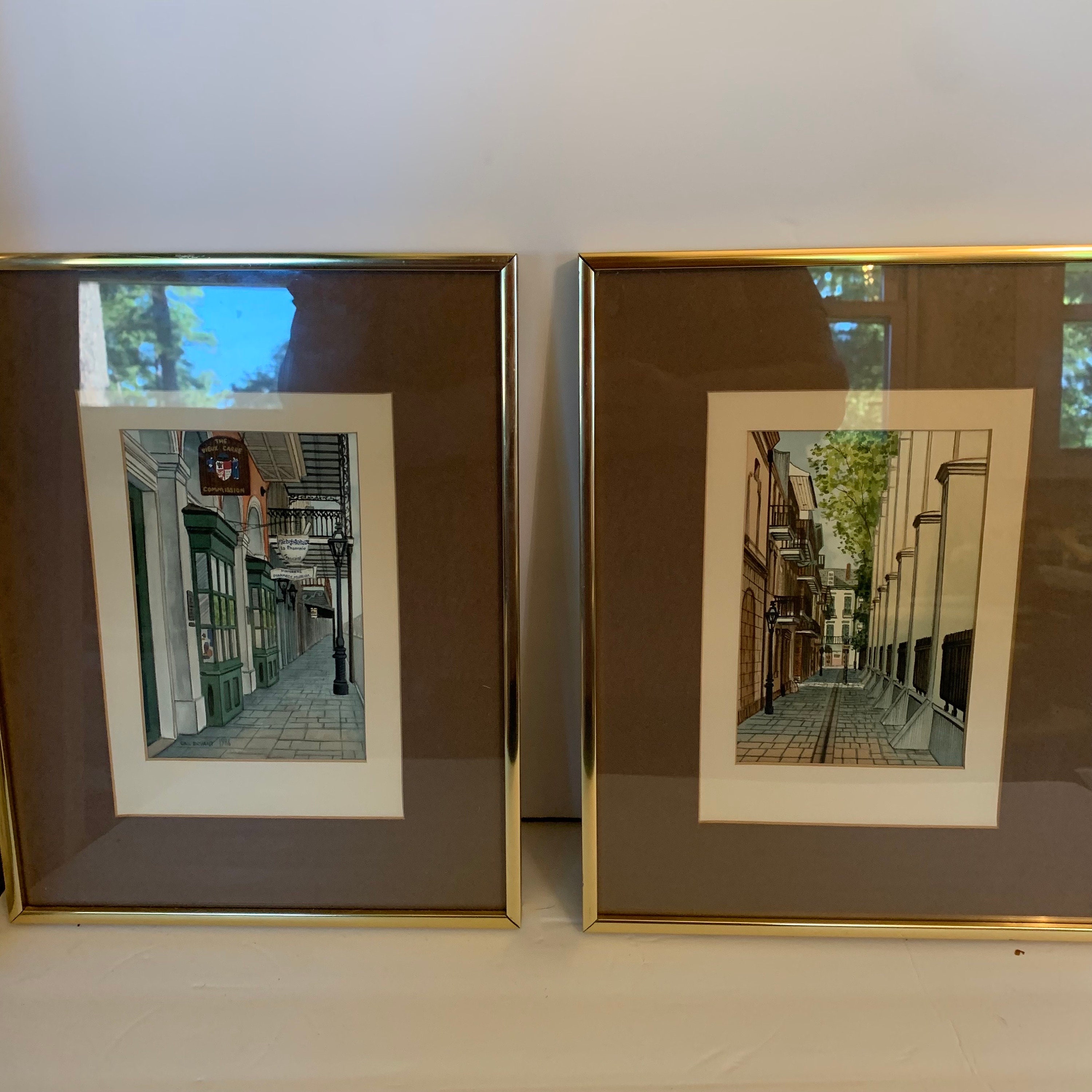 Gail Bryant 1980’s New Orleans Street Scene Wrought Iron Balconies ...