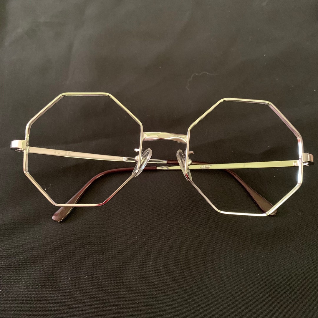 Vintage NEW Selecta 12K White GF Hexagon Eyeglass Frames Made in France ...