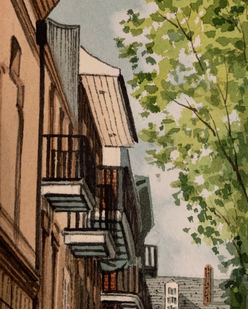 Gail Bryant 1980’s New Orleans Street Scene Wrought Iron Balconies ...