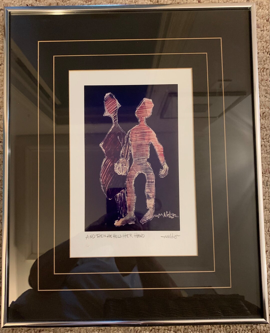 R. L. Mulder MCM Style Photo Print Art ~ and Then He Held Her Hand ...