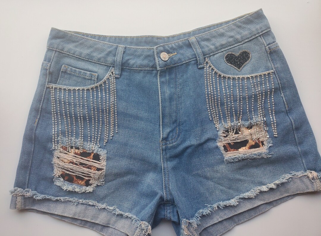 Retro Denim Shorts / Denim Cutoffs / Custom Denim Shorts / Frayed Hem ...