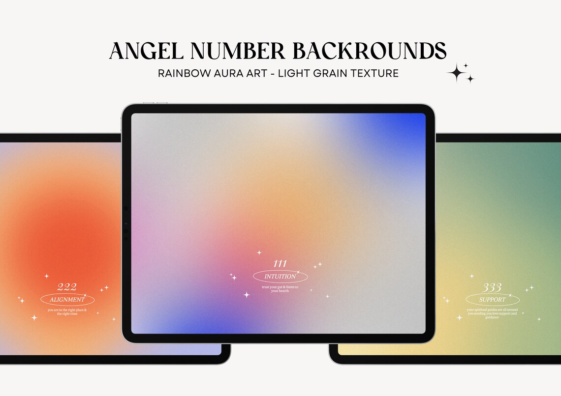 Angel Number Background Covers, Aura Backgrounds for Goodnotes ...