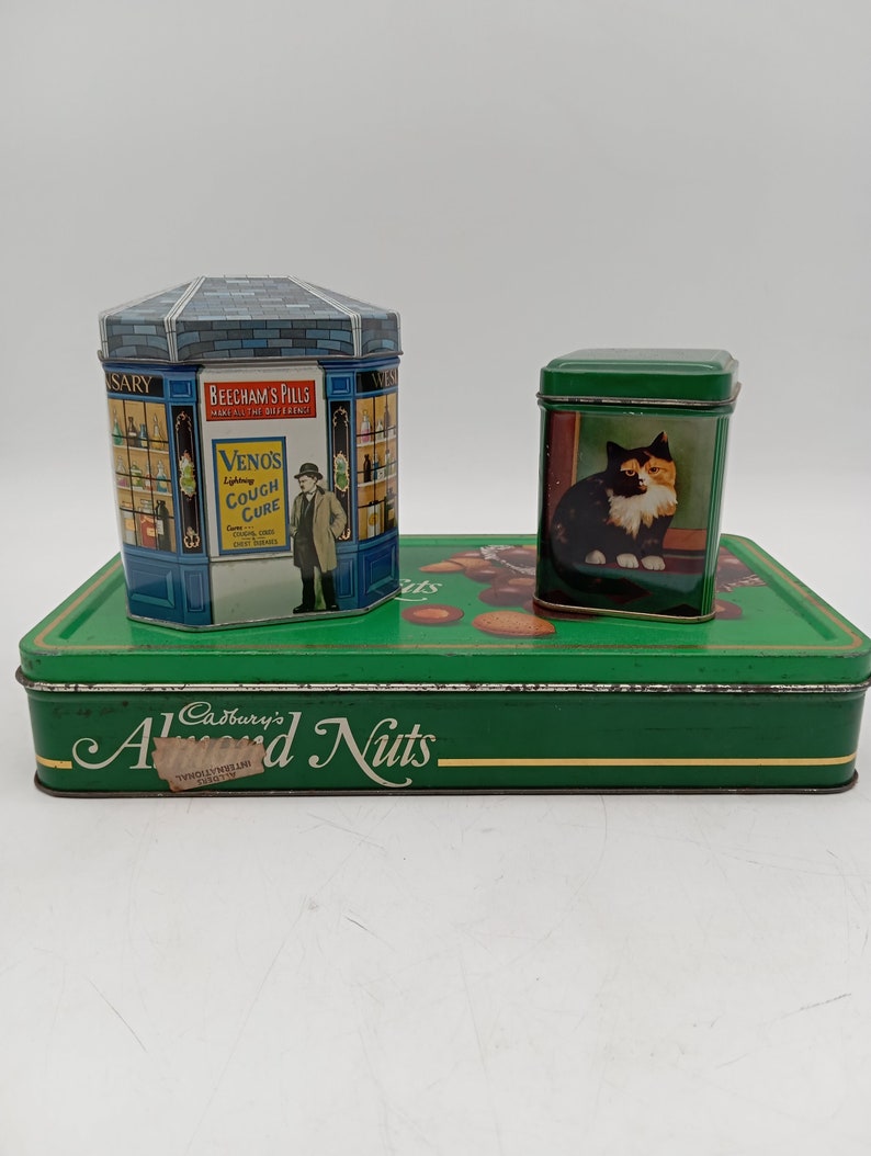 Vintage Tin Boxes Set, Old Collection - Etsy