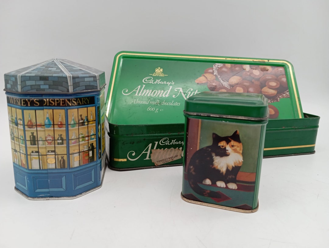 Vintage Tin Boxes Set, Old Collection - Etsy