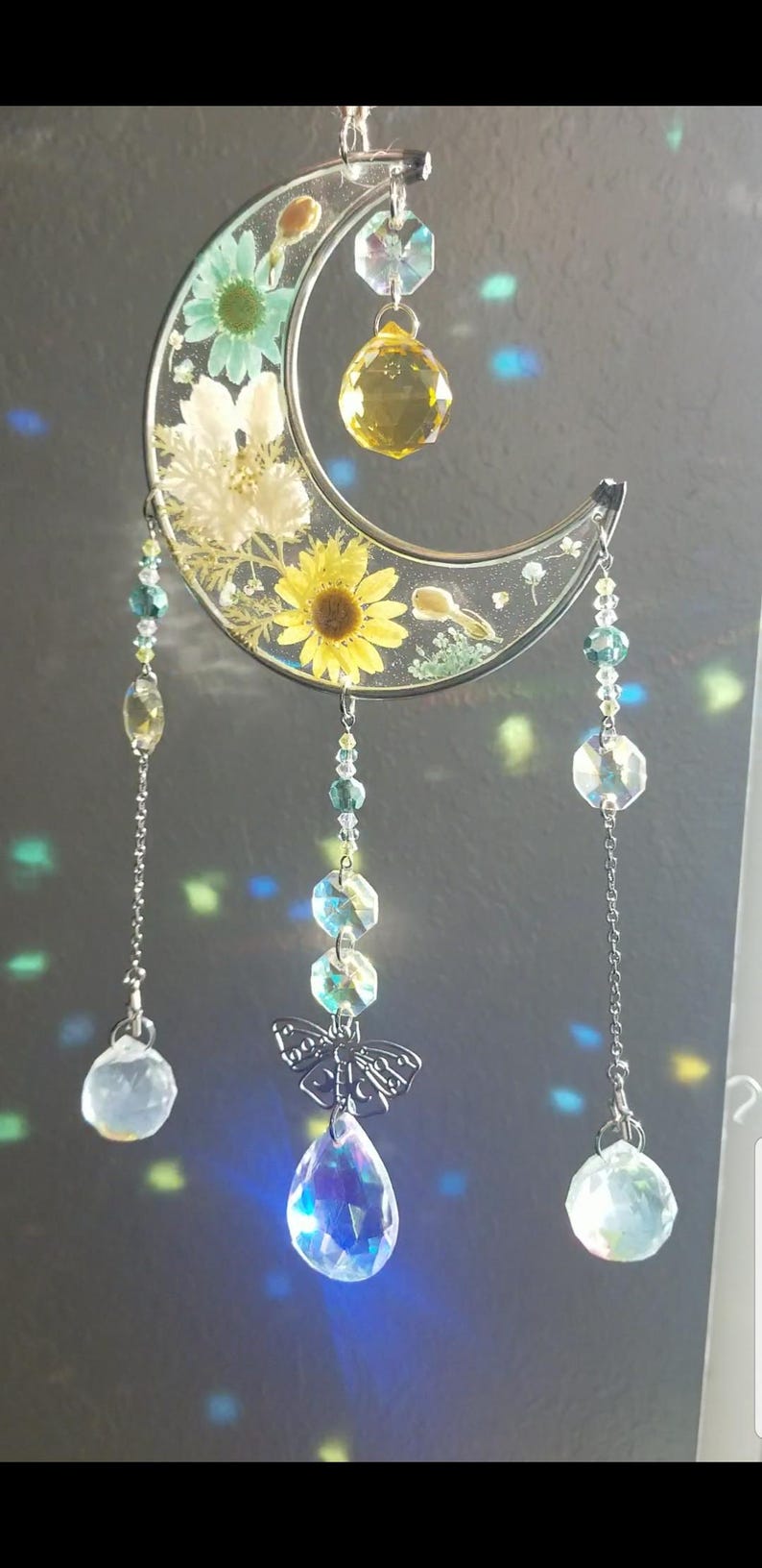 Sea Glass Suncatcher for Window, Cottagecore Home Decor, Witchy Gift ...