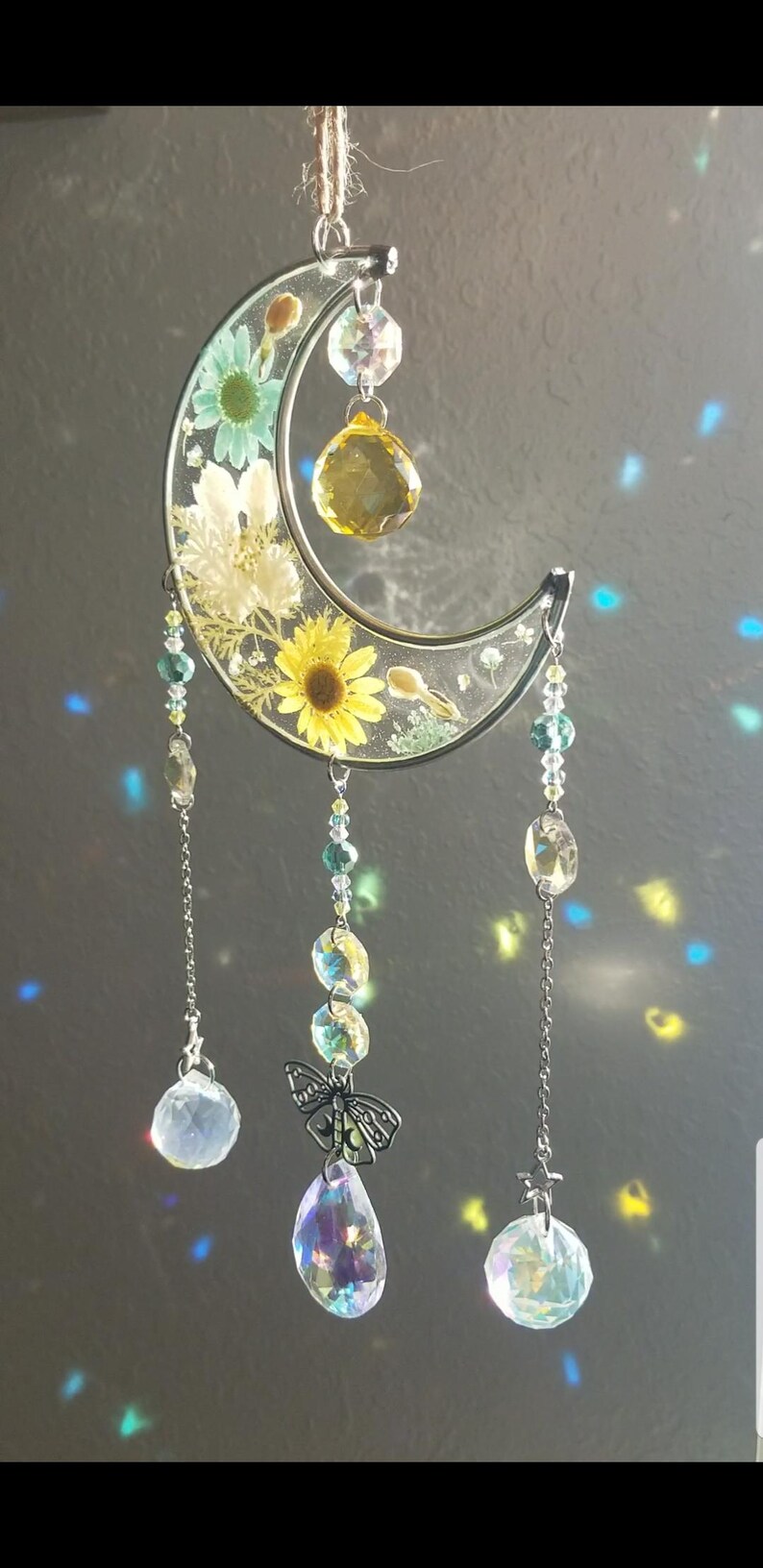 Sea Glass Suncatcher for Window, Cottagecore Home Decor, Witchy Gift ...