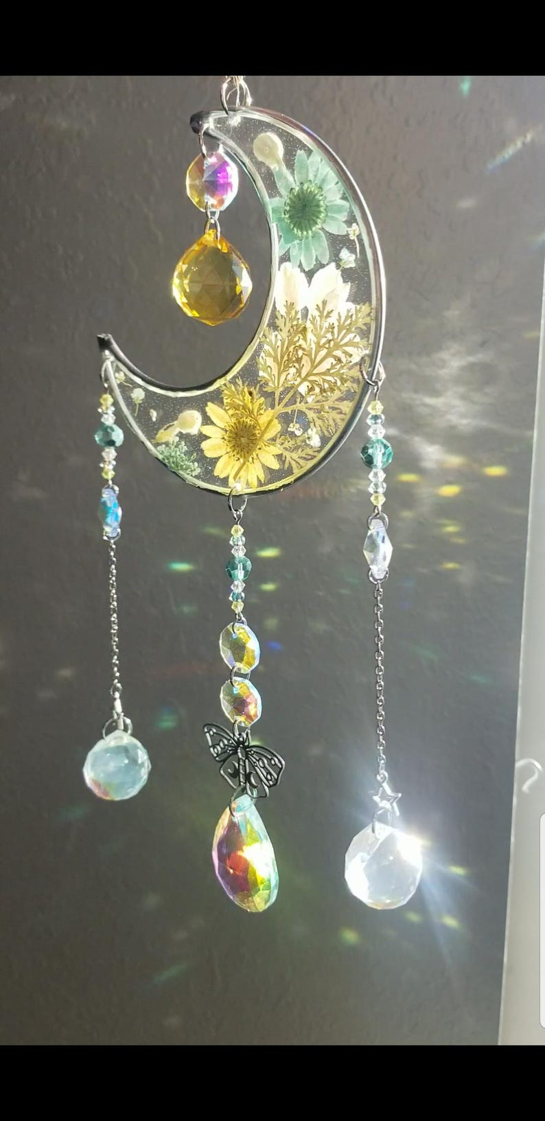 Sea Glass Suncatcher for Window, Cottagecore Home Decor, Witchy Gift ...