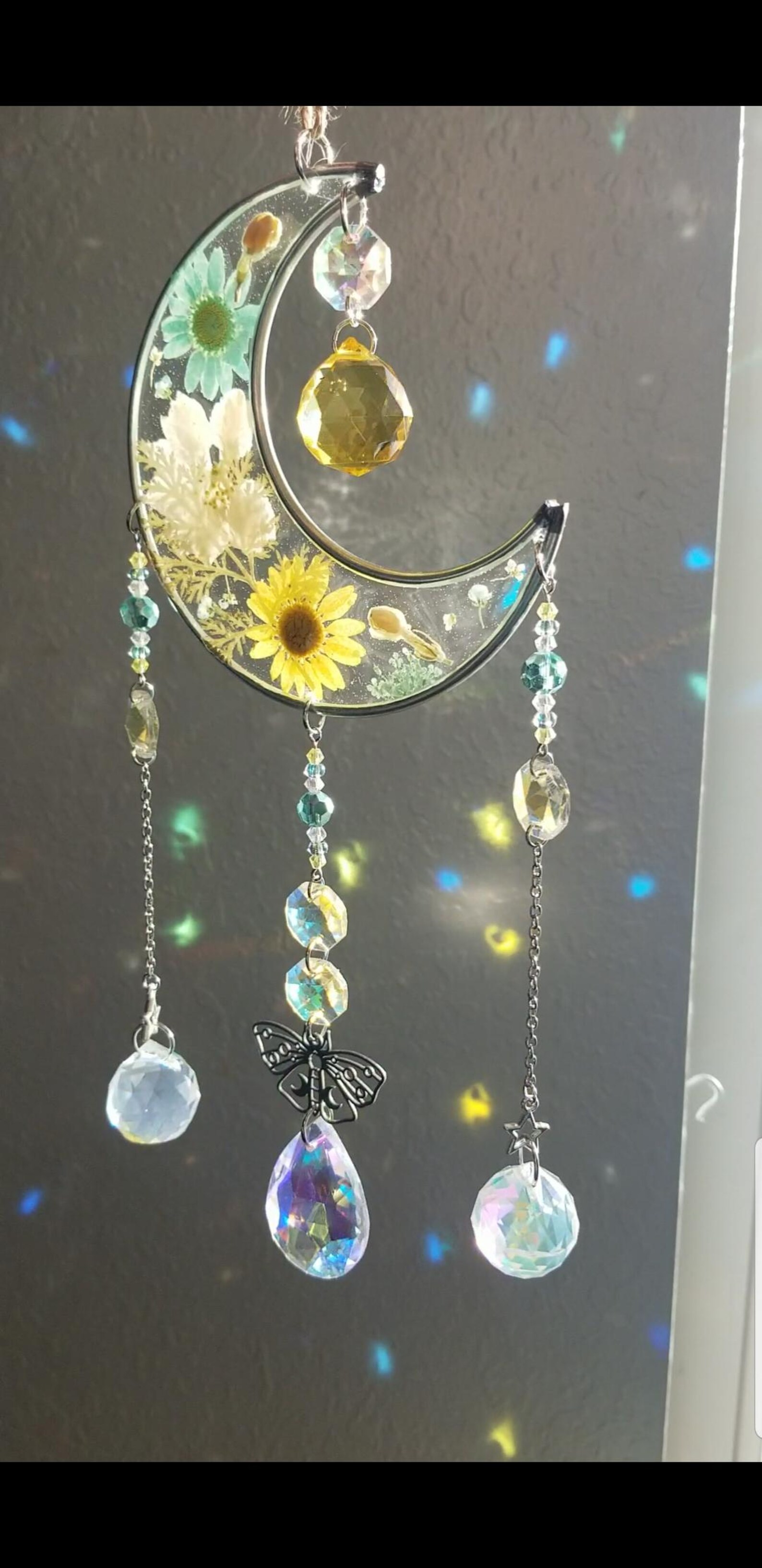 Sea Glass Suncatcher for Window, Cottagecore Home Decor, Witchy Gift ...
