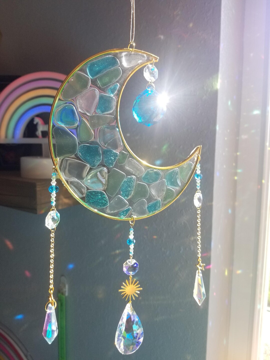 Sea Glass Suncatcher, Cute Birthday Gift for Women, Witchy Gift for ...