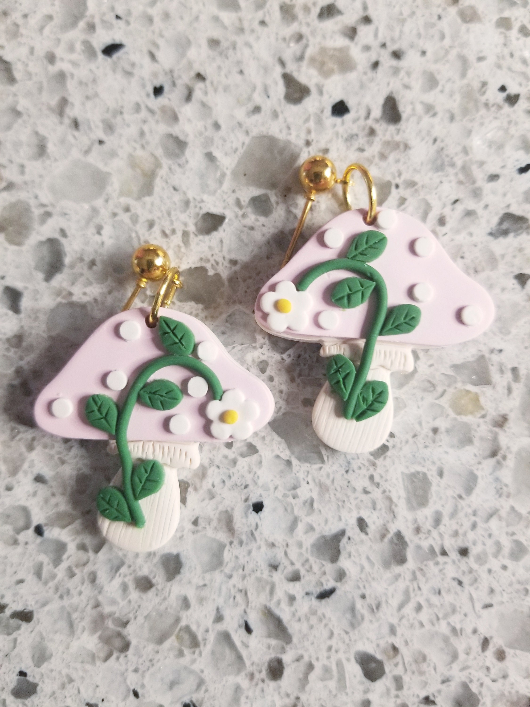 Polymer Clay Mushroom Earrings,birthday Gift for Her,witchy Gifts for Women,cottagecore Mothers ...