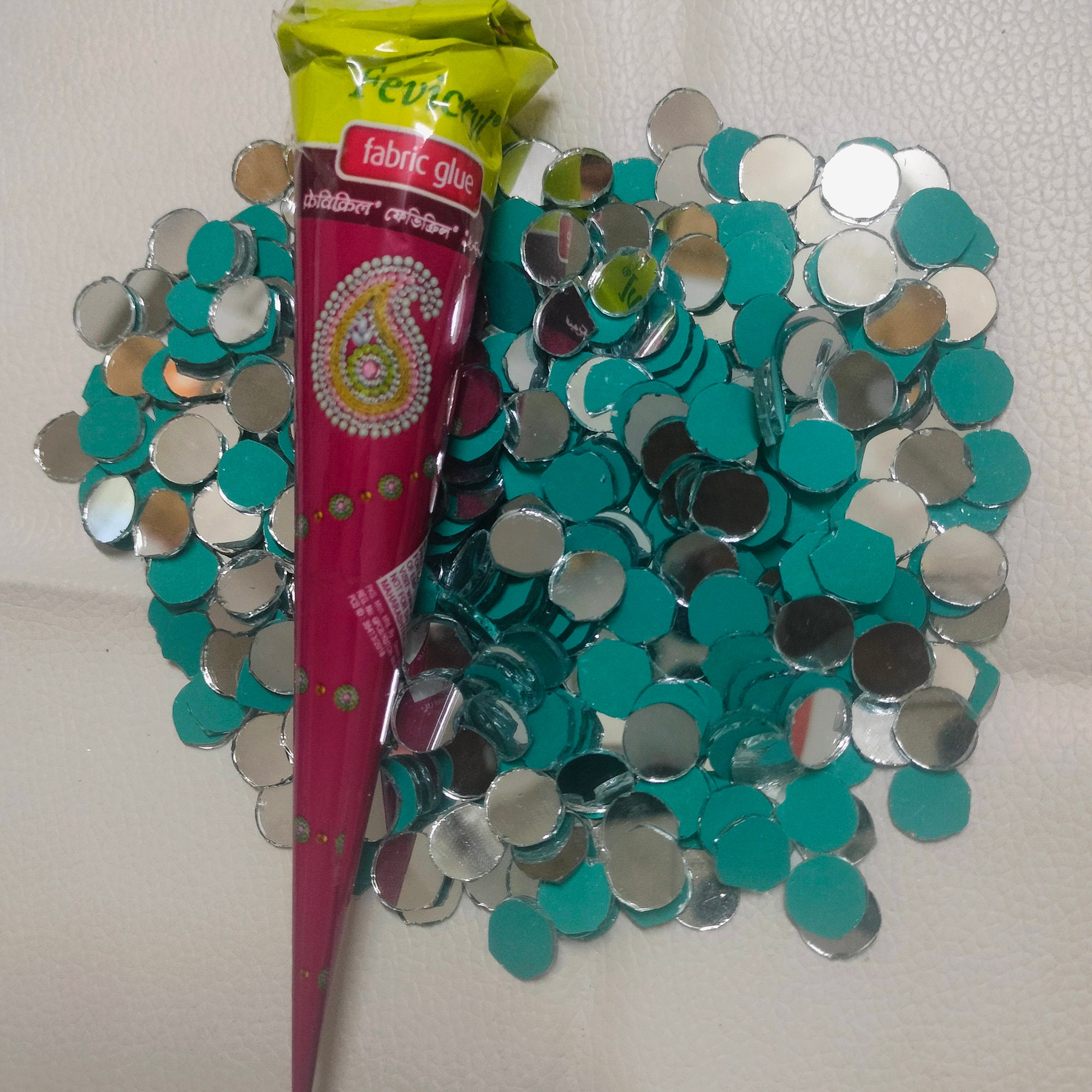 Round Mirror for Craft Work, Small Mirror Glass Pieces for Lippan Art ...