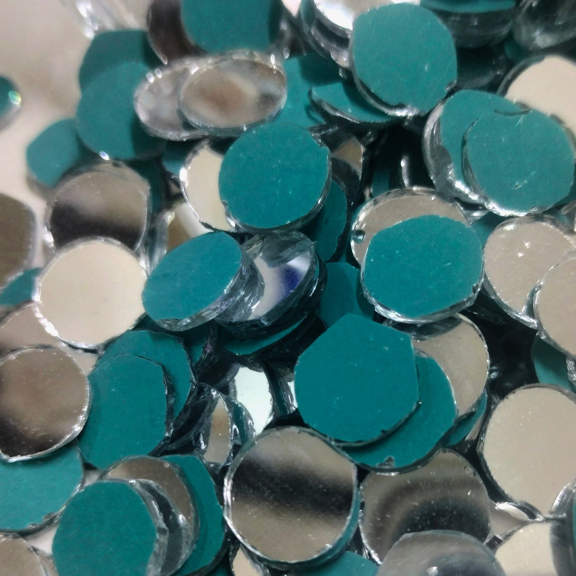 Round Mirror for Craft Work, Small Mirror Glass Pieces for Lippan Art ...