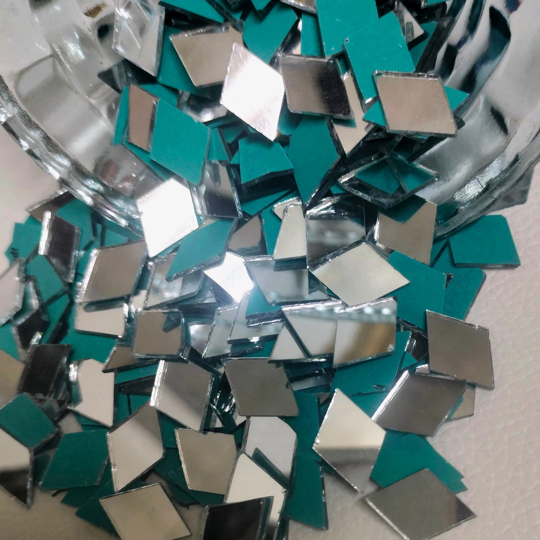 Diamond Shape Mirror for Crafts, Tilak Shape Mirror Glass Pieces ...