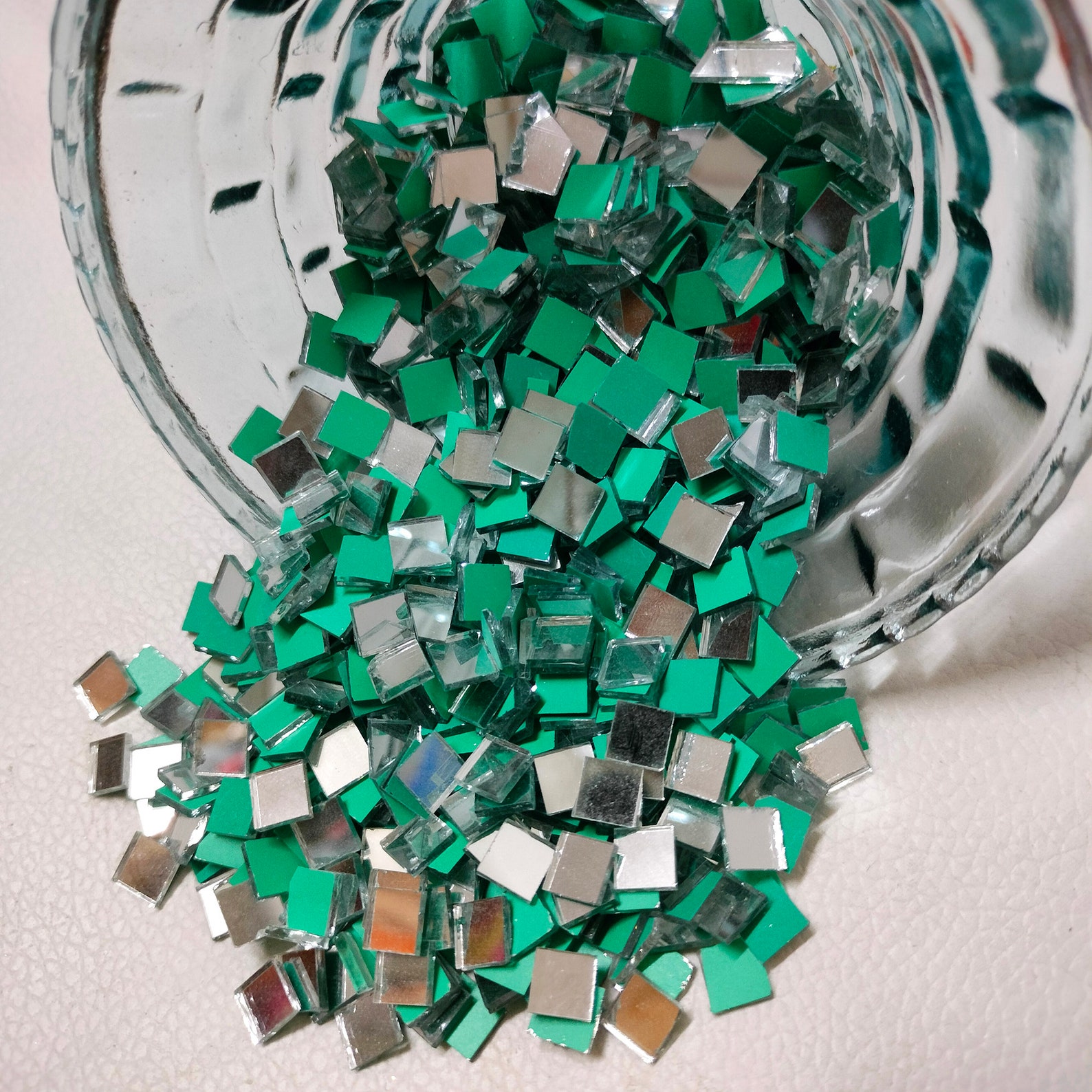 Square Shape Mirror for Crafts, Small Mirror Glass Pieces, Lippan Art ...