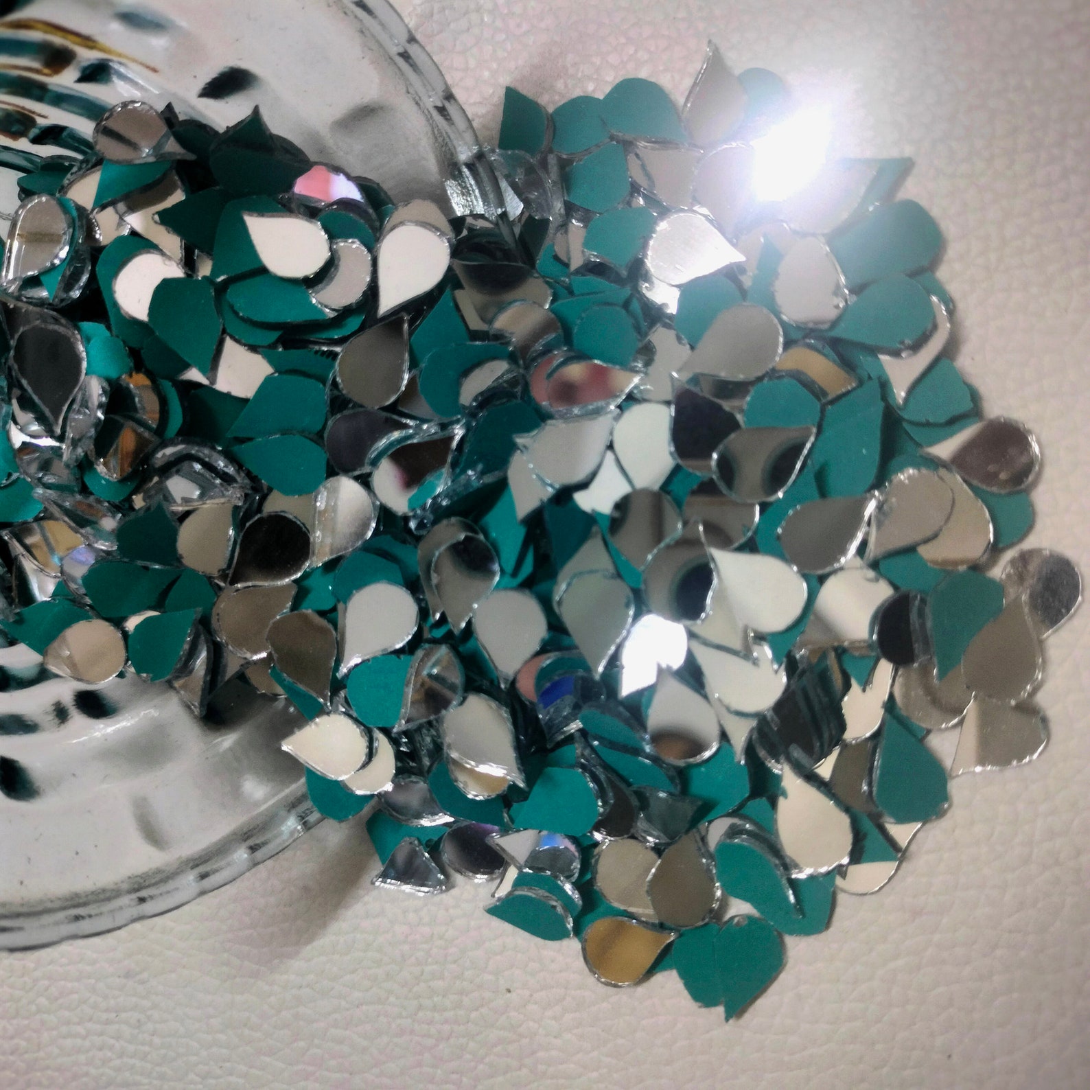 Teardrop Shape Mirror for Crafts, Small Mirror Glass Pieces, Lippan Art ...