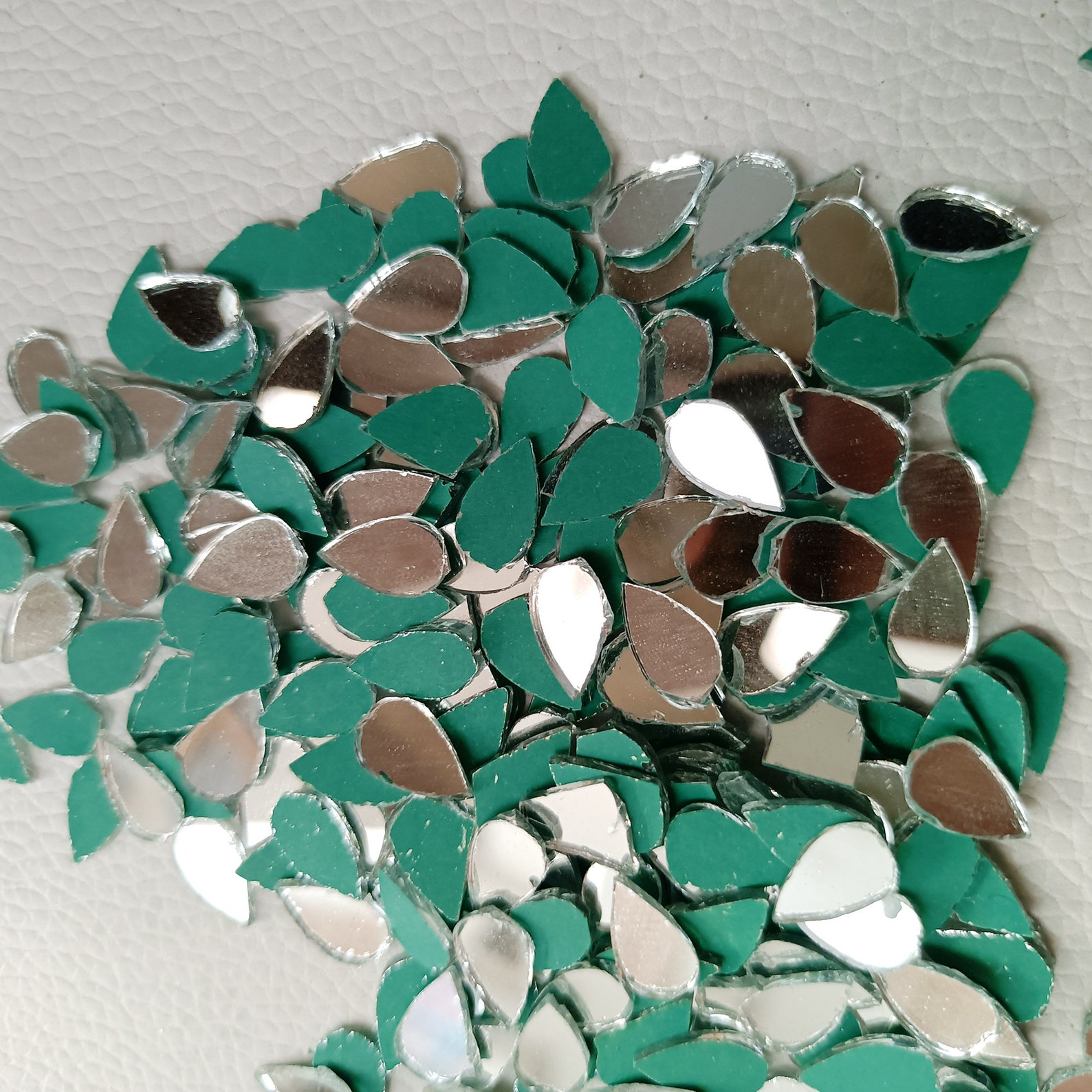 Teardrop Shape Mirror for Crafts, Small Mirror Glass Pieces, Lippan Art ...