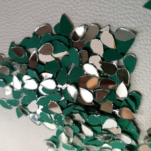 Teardrop Shape Mirror for Crafts, Small Mirror Glass Pieces, Lippan Art ...