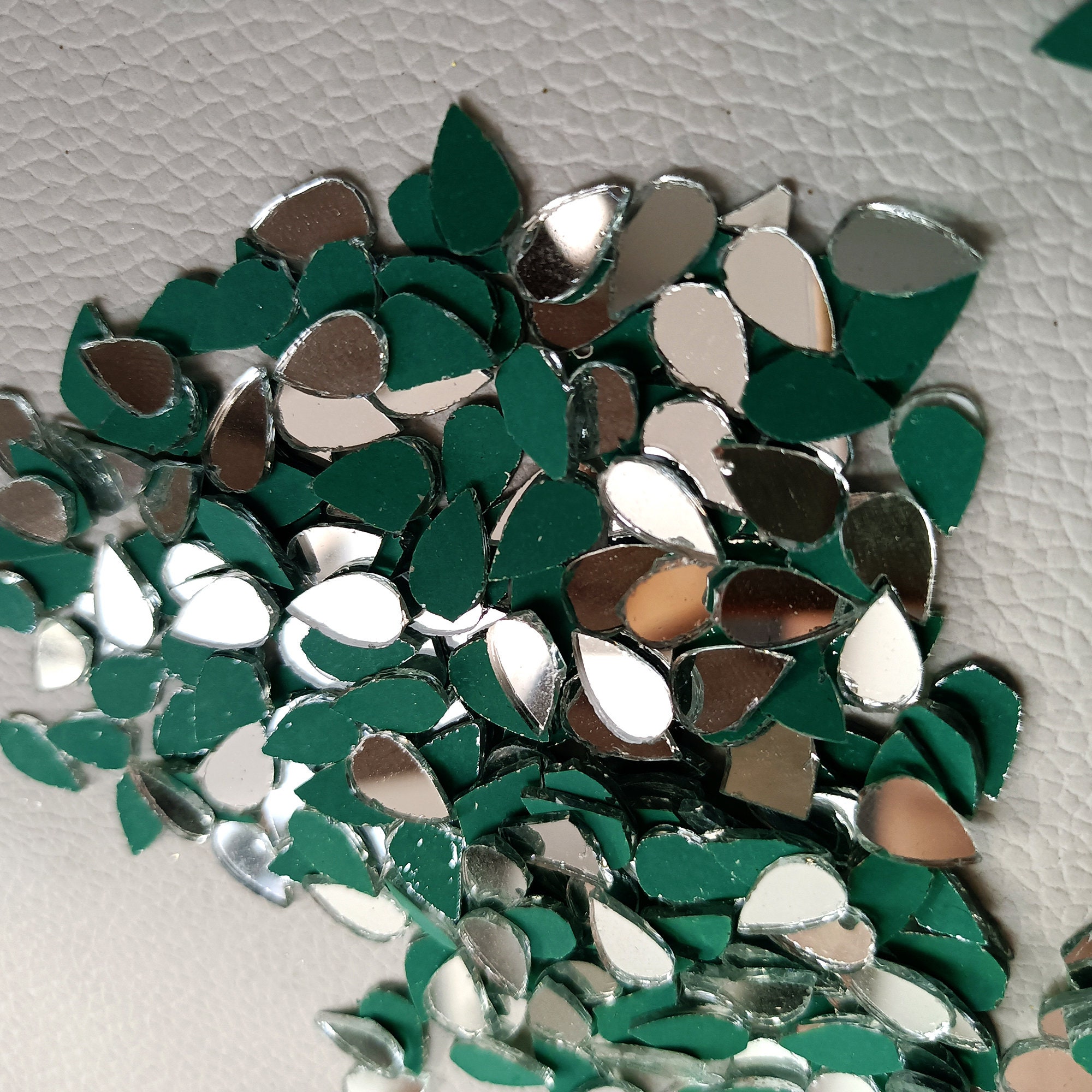 Teardrop Shape Mirror for Crafts, Small Mirror Glass Pieces, Lippan Art ...