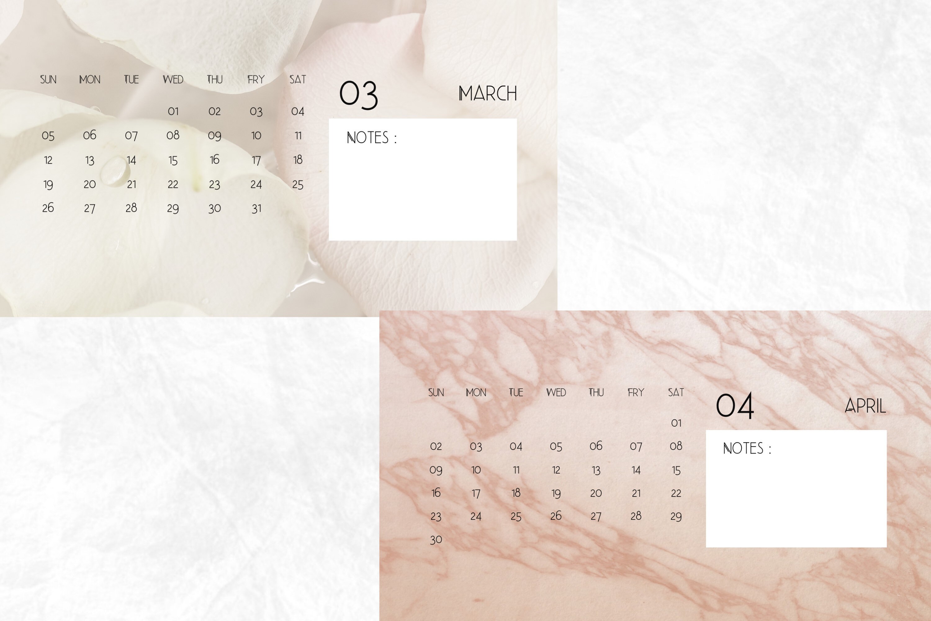 2023 Simple Calendar Printable Editable Landscape Monthly Calendar ...