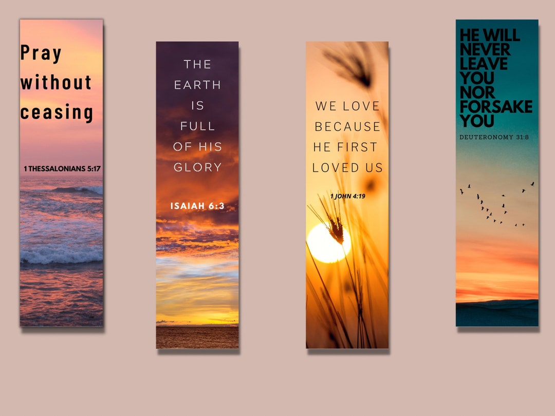 Printable Bible Verses Bookmark Set | Instant Download | Bible Verses ...