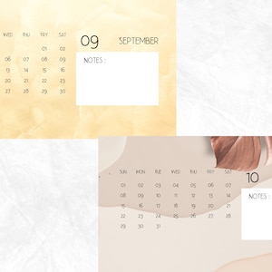 2023 Simple Calendar Printable Editable Landscape Monthly - Etsy