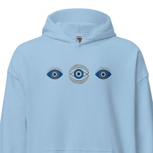 Embroidered Hoodie Evil Eye Shirt Evil Eye Sweatshirt - Etsy