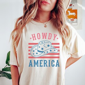 Comfort Colors Howdy America Shirt Patriotic Western Shirt USA Shirt ...
