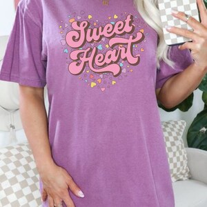 Comfort Colors Tshirt Women's Valentine Shirt, Love Shirt, Sweet Heart ...