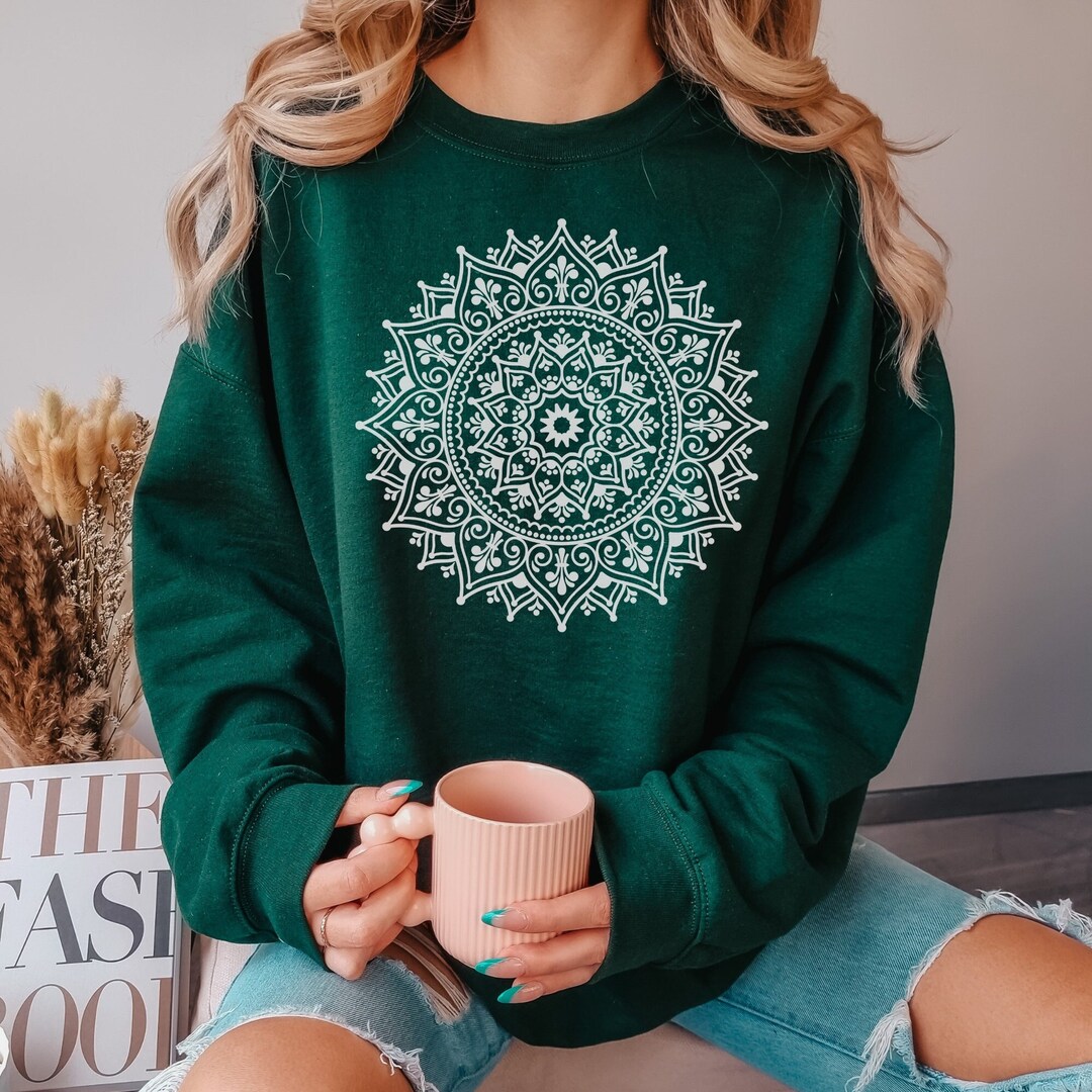Mandala Sweatshirt Sacred Geometry Shirt, Spiritual Shirts, Trendy ...