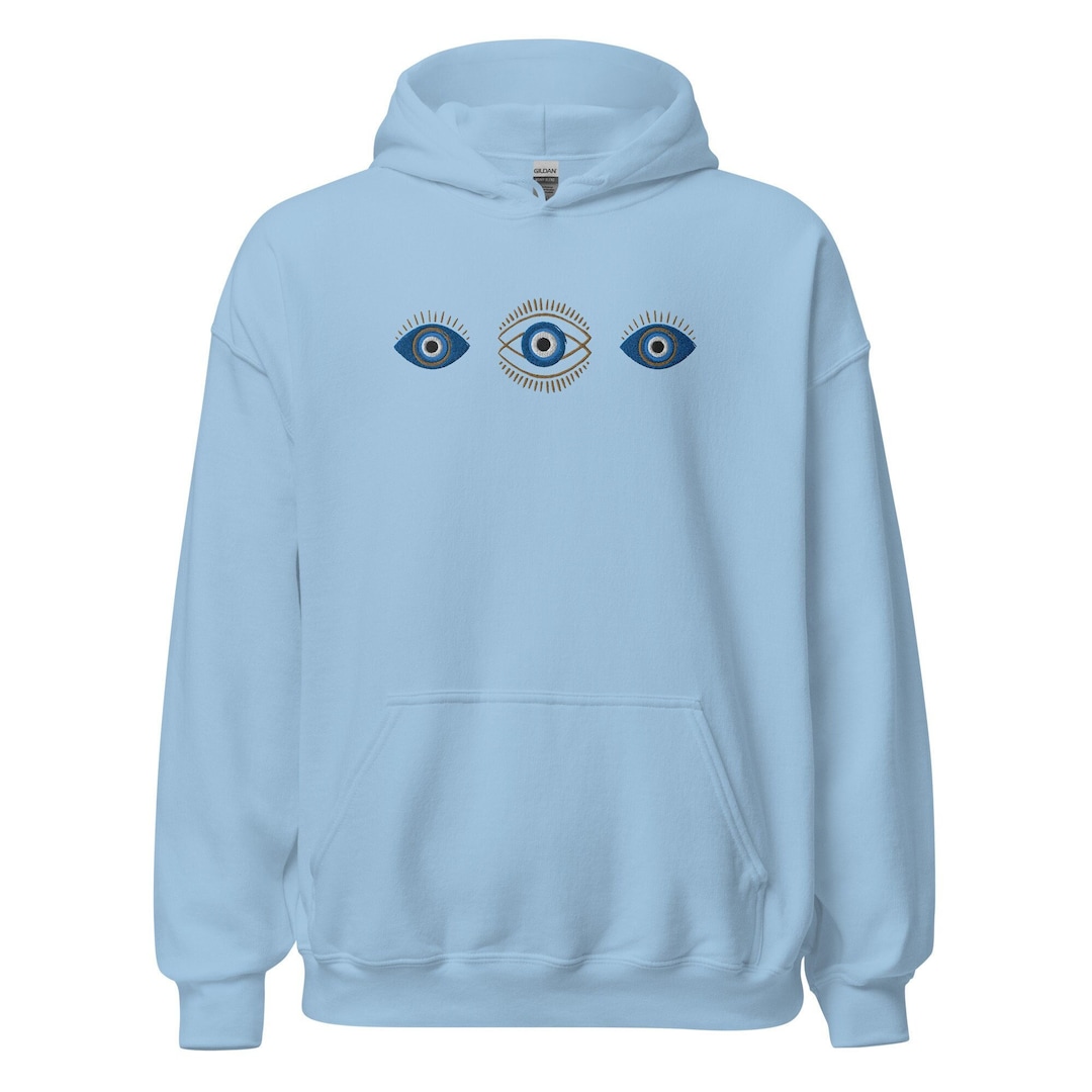 Embroidered Hoodie Evil Eye Shirt Evil Eye Sweatshirt - Etsy