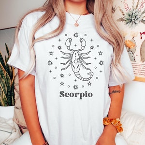 Comfort Colors Tshirt, Scorpio Shirt, Birthday Gift for Scorpio, Zodiac ...