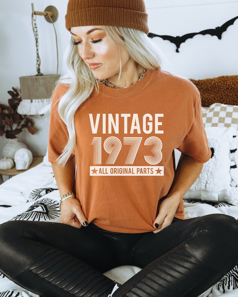 Comfort Colors 50th Birthday Shirt Vintage 1973 Shirt 50th - Etsy