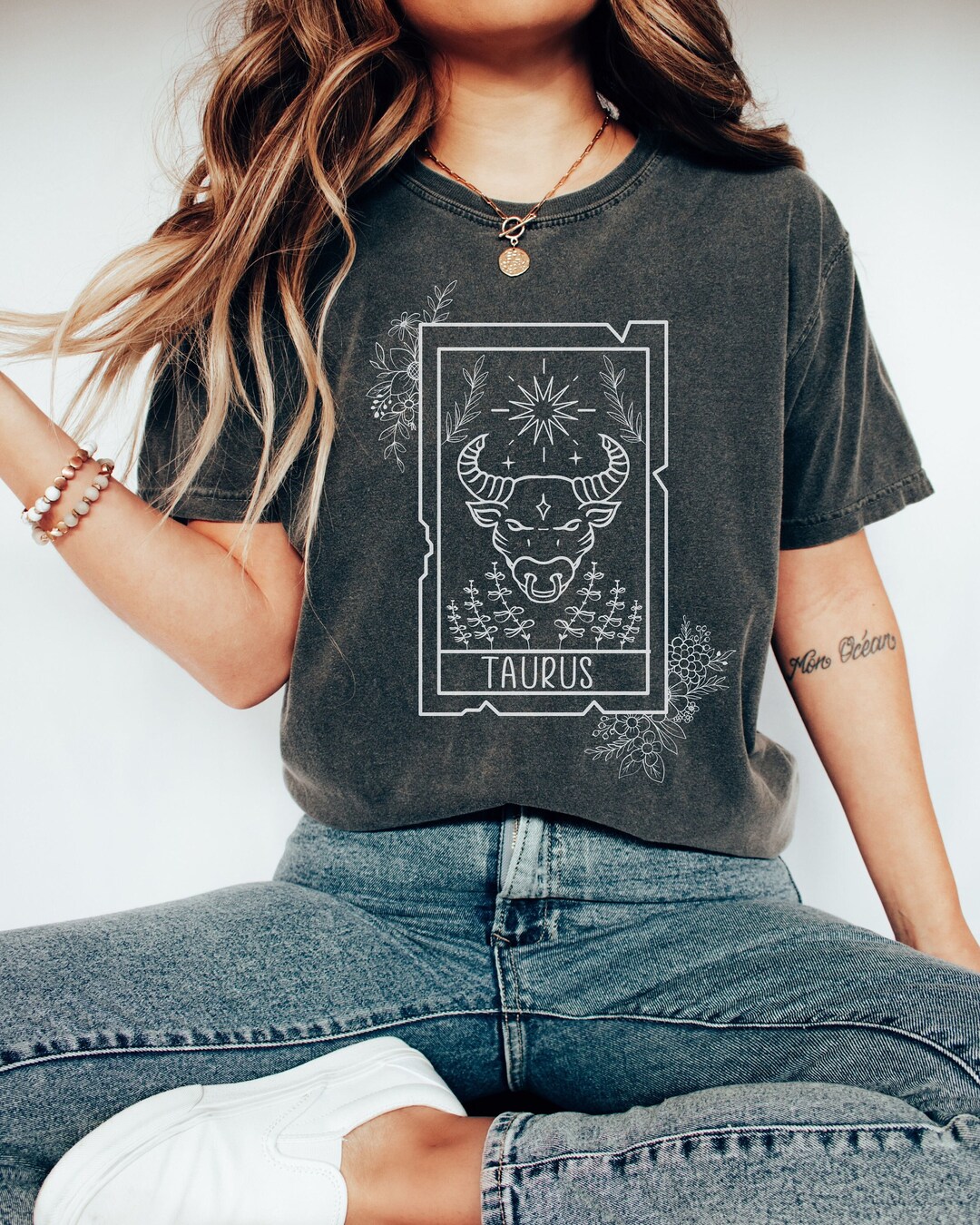 Comfort Colors Zodiac Taurus Vintage Tee Celestial Taurus Shirt ...