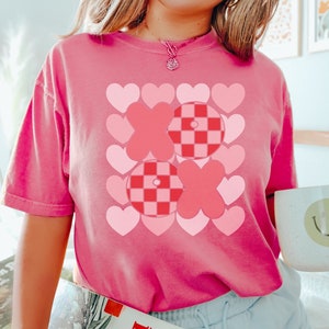 Retro Comfort Colors Valentines Day T-shirt XOXO Shirt for - Etsy