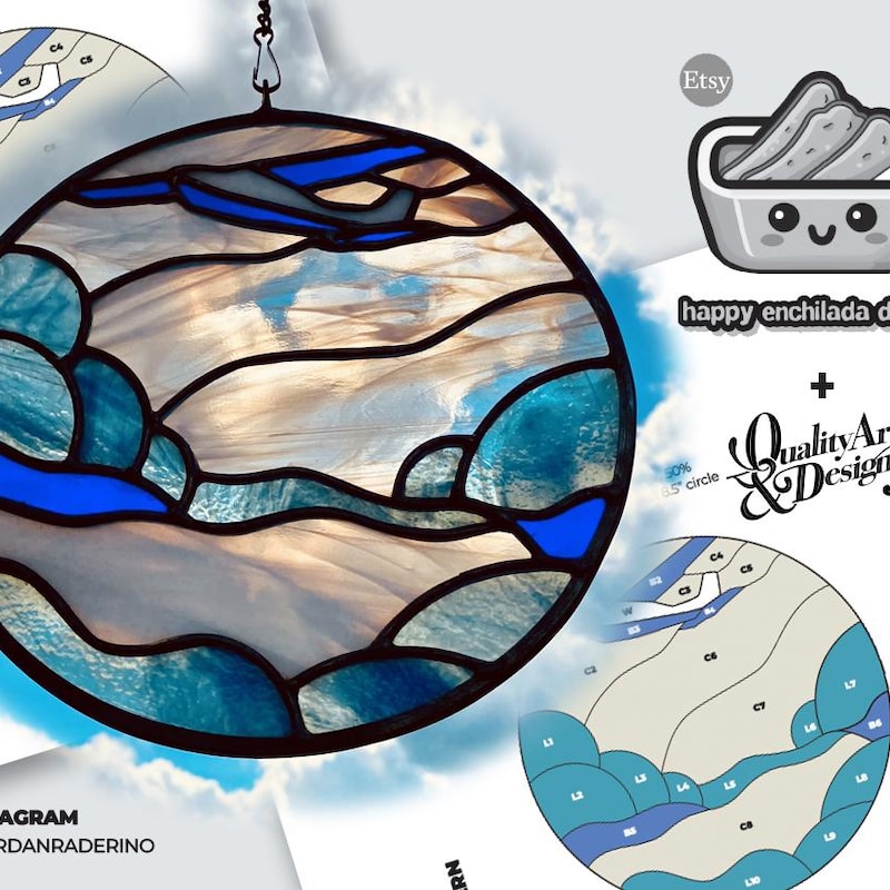 Stained Glass Cloud - Etsy