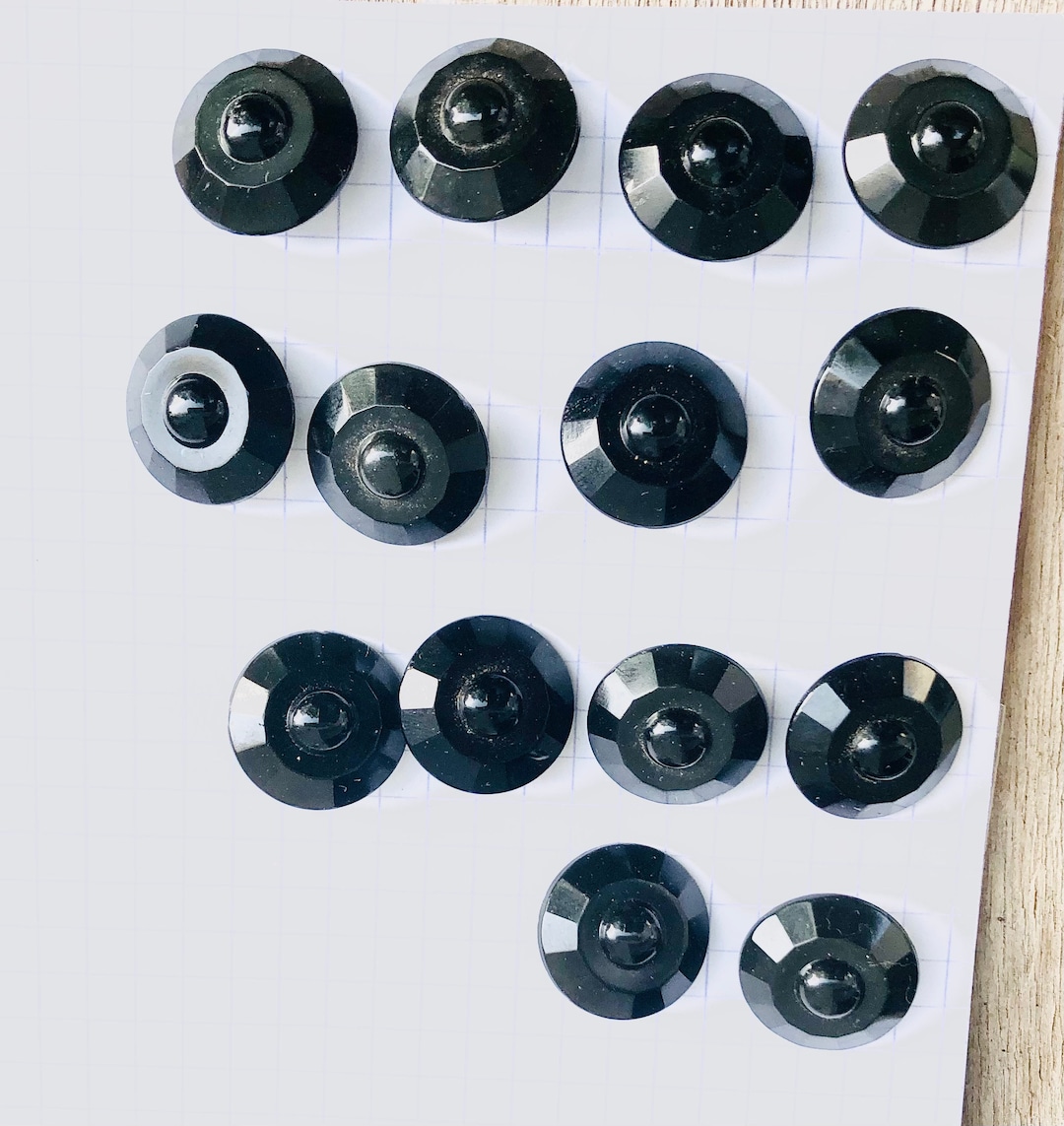 Vintage 18mm Cut Jet Button. Collection - Etsy