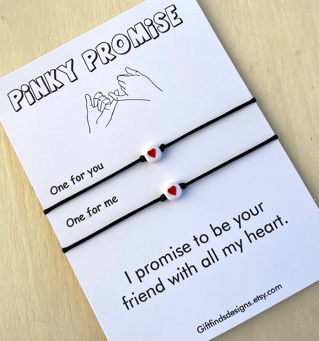 Pinky Promise Bracelets, Couples Heart Bracelet, Boyfriend Girlfriend ...