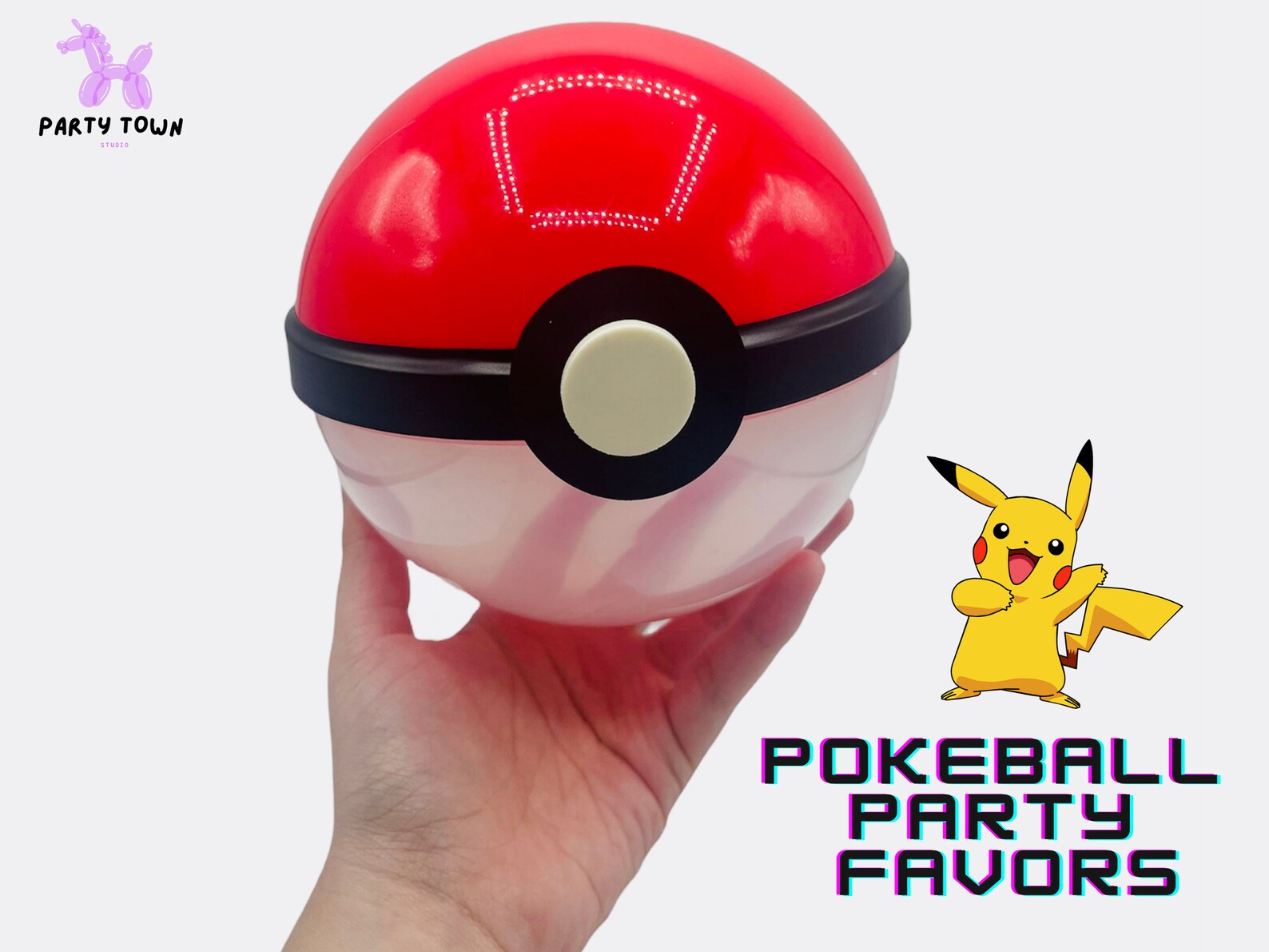 Pokemon Pokeball 12 PC Party Favor Ball Container, Candy Container for ...