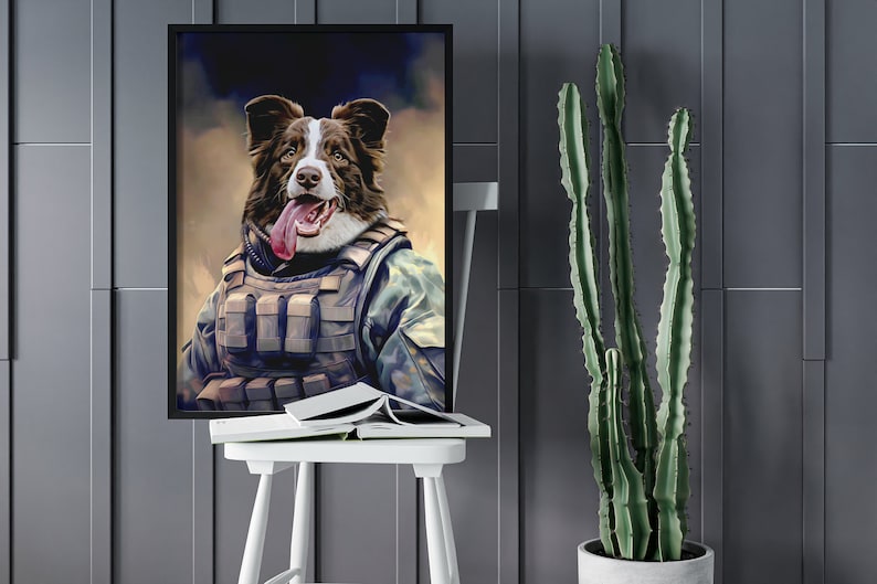 Personalized Pet SWAT Team Art, Custom Pet Portrait From Photo, Funny ...