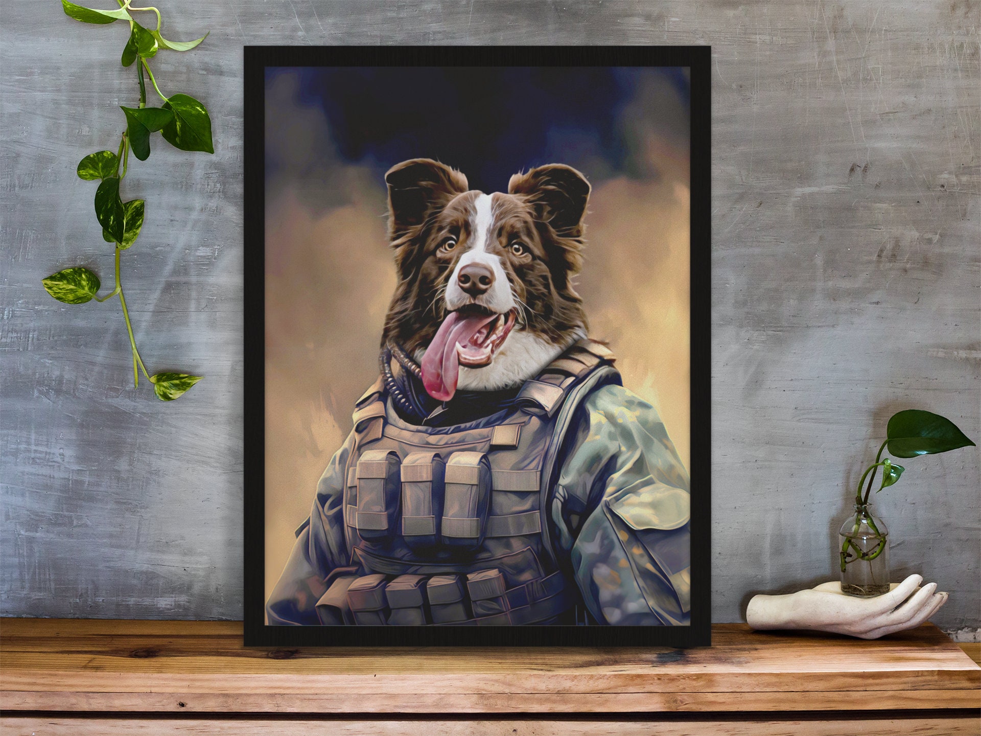 Personalized Pet SWAT Team Art, Custom Pet Portrait From Photo, Funny ...