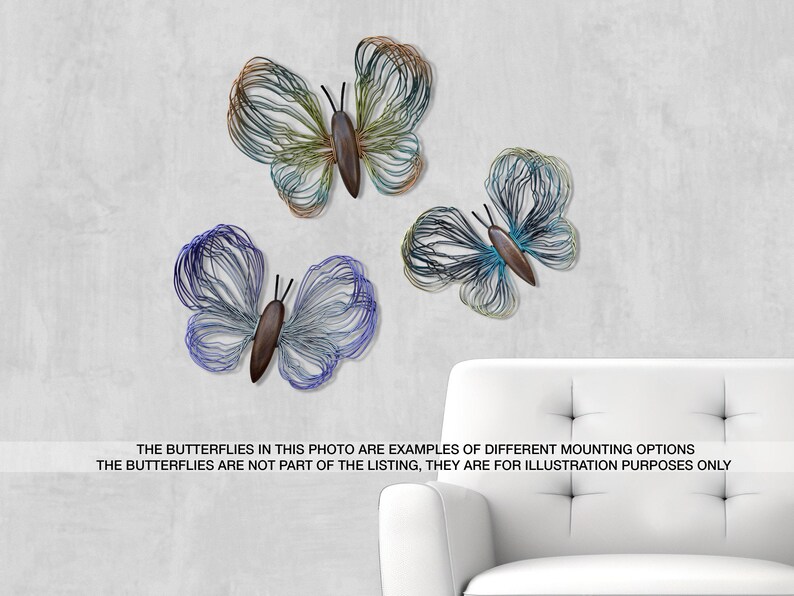 Wire Butterfly Sculpture Wall Art Garden Decor Mom Gift Wire Art ...