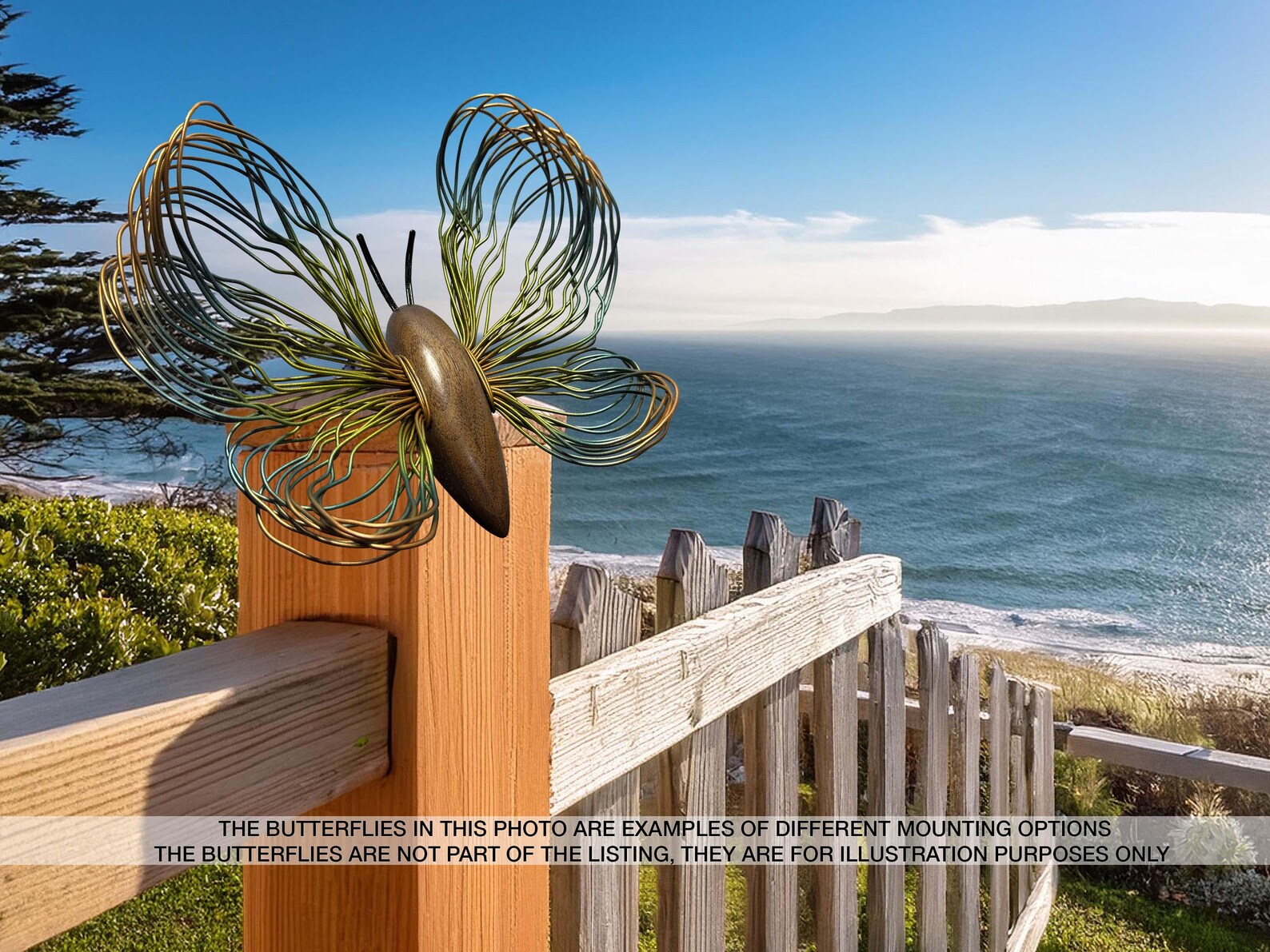 Wire Butterfly Sculpture Wall Art Garden Decor Mom Gift Wire Art ...