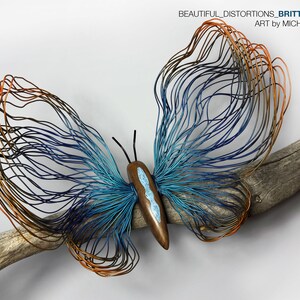 Wire Butterfly Sculpture Wall Art Garden Decor Mom Gift Wire Art ...