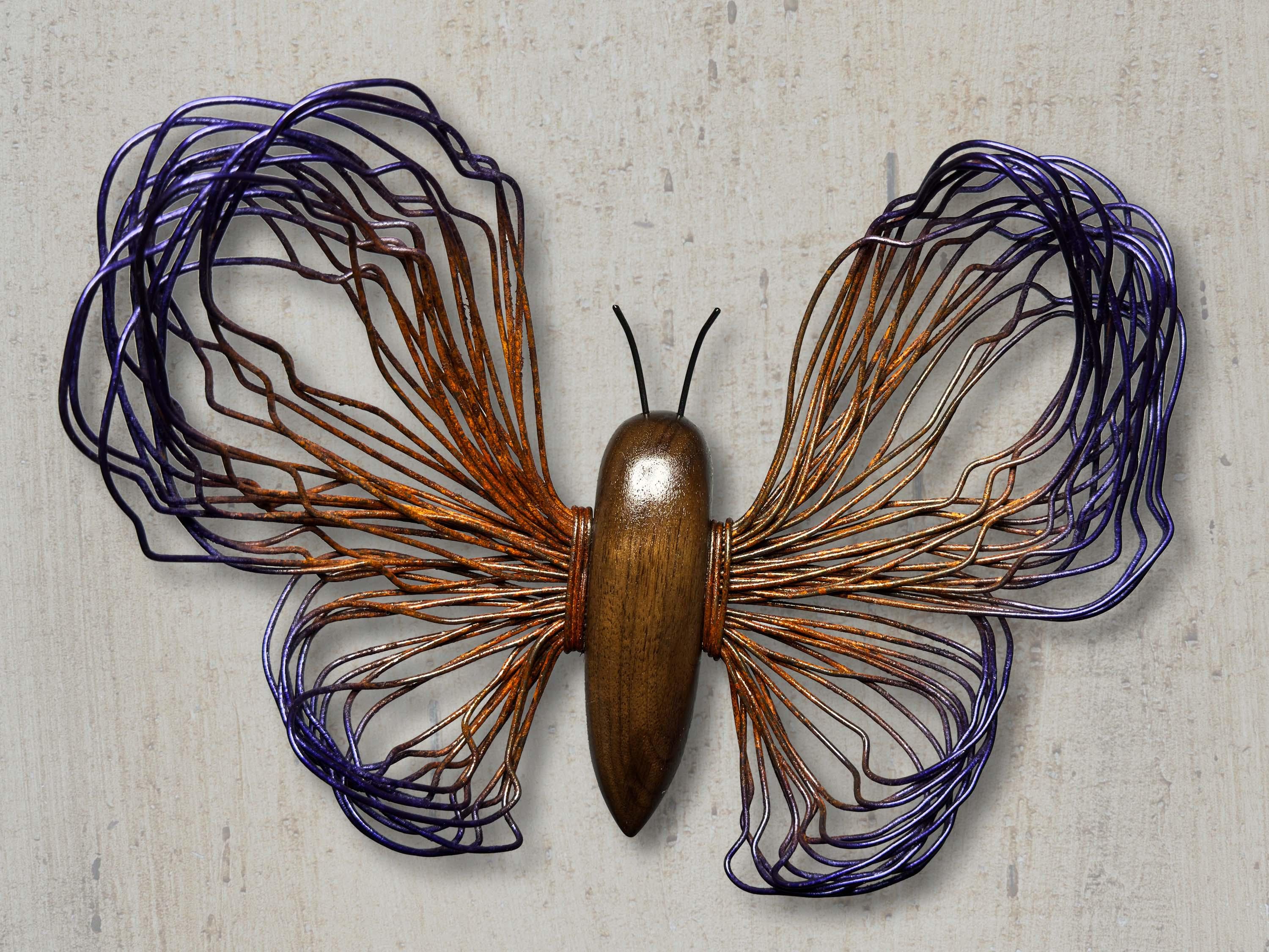 Wire Butterfly Sculpture Wall Art Garden Decor Mom Gift Wire Art ...