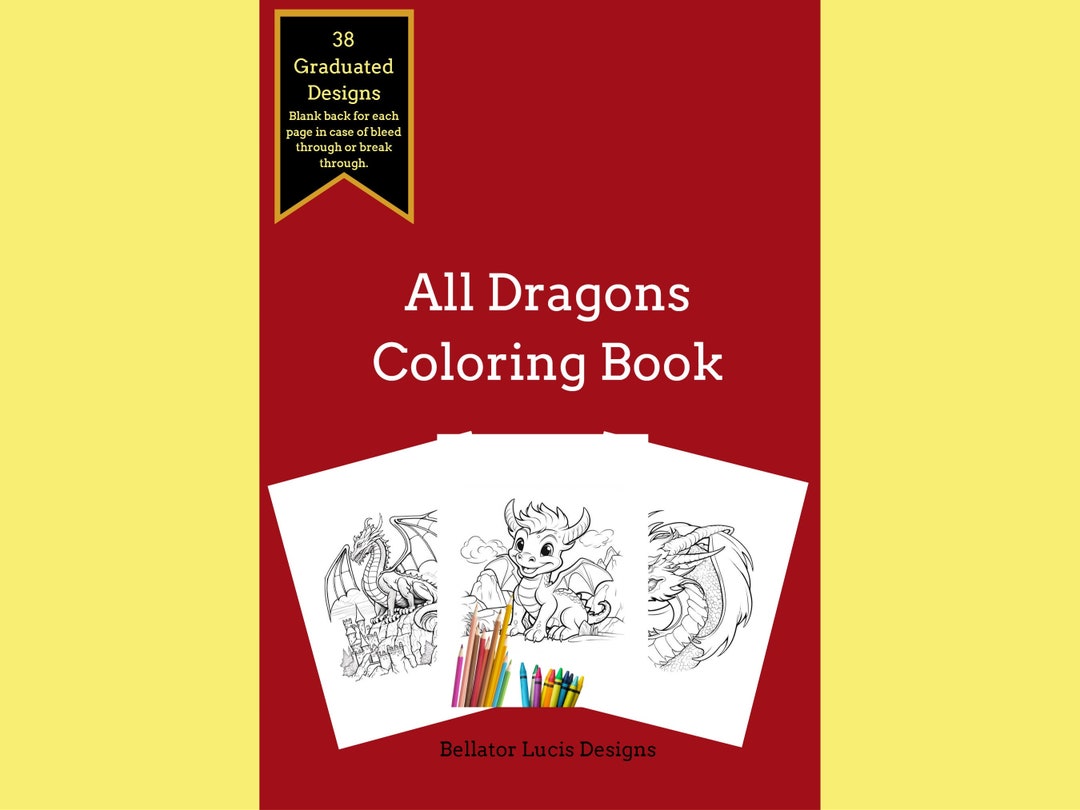 Coloring Pages Dragon Printable Coloring Book for Children and Adults ...