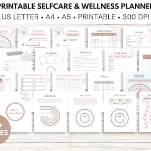 Printable Wellness Planner Mental Health Journal Self Care - Etsy